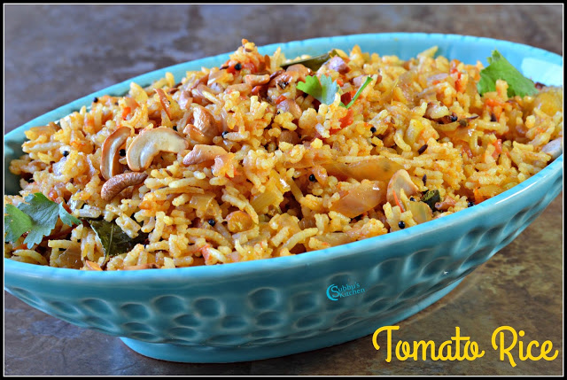 Tomato Rice (Thakkali Sadham) using Conventional Method - Subbus Kitchen