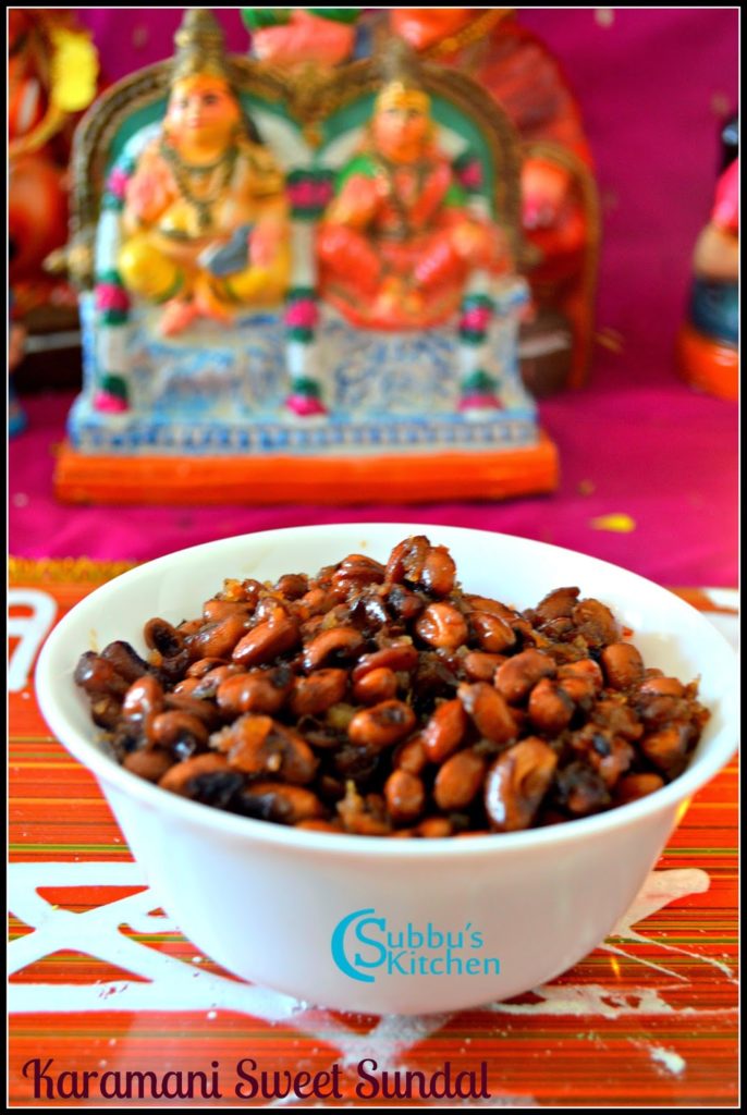 Karamani Sweet Sundal | Perum Payiru Sweet Sundal - Subbus Kitchen