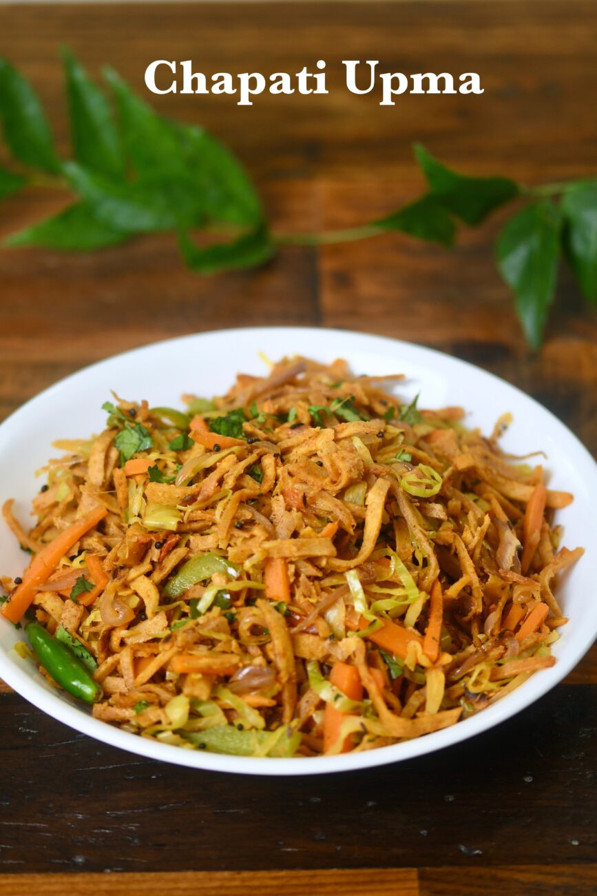 Chapati Upma Recipe | Leftover Roti Upma - Subbus Kitchen