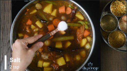 Thalicha Sambar Recipe | Milagai Killi Pota Sambar - Subbus Kitchen