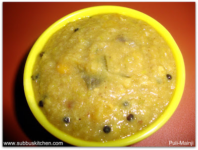 Puli-Ma Inji (Mango Ginger in Tamarind Paste) - Subbus Kitchen