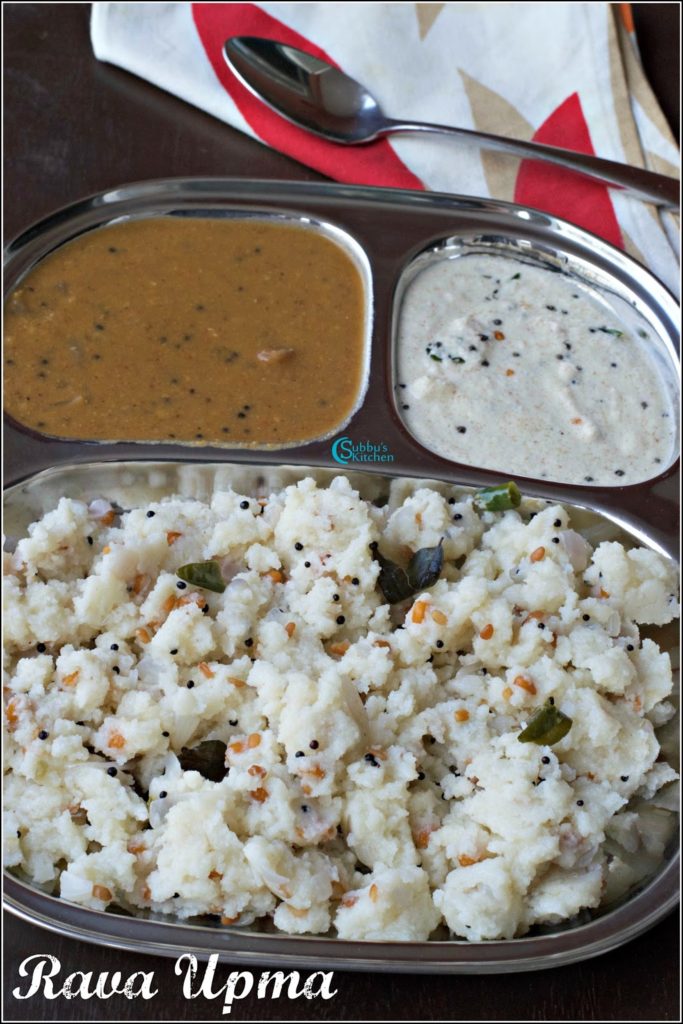 Rava Upma | Uppuma - Subbus Kitchen