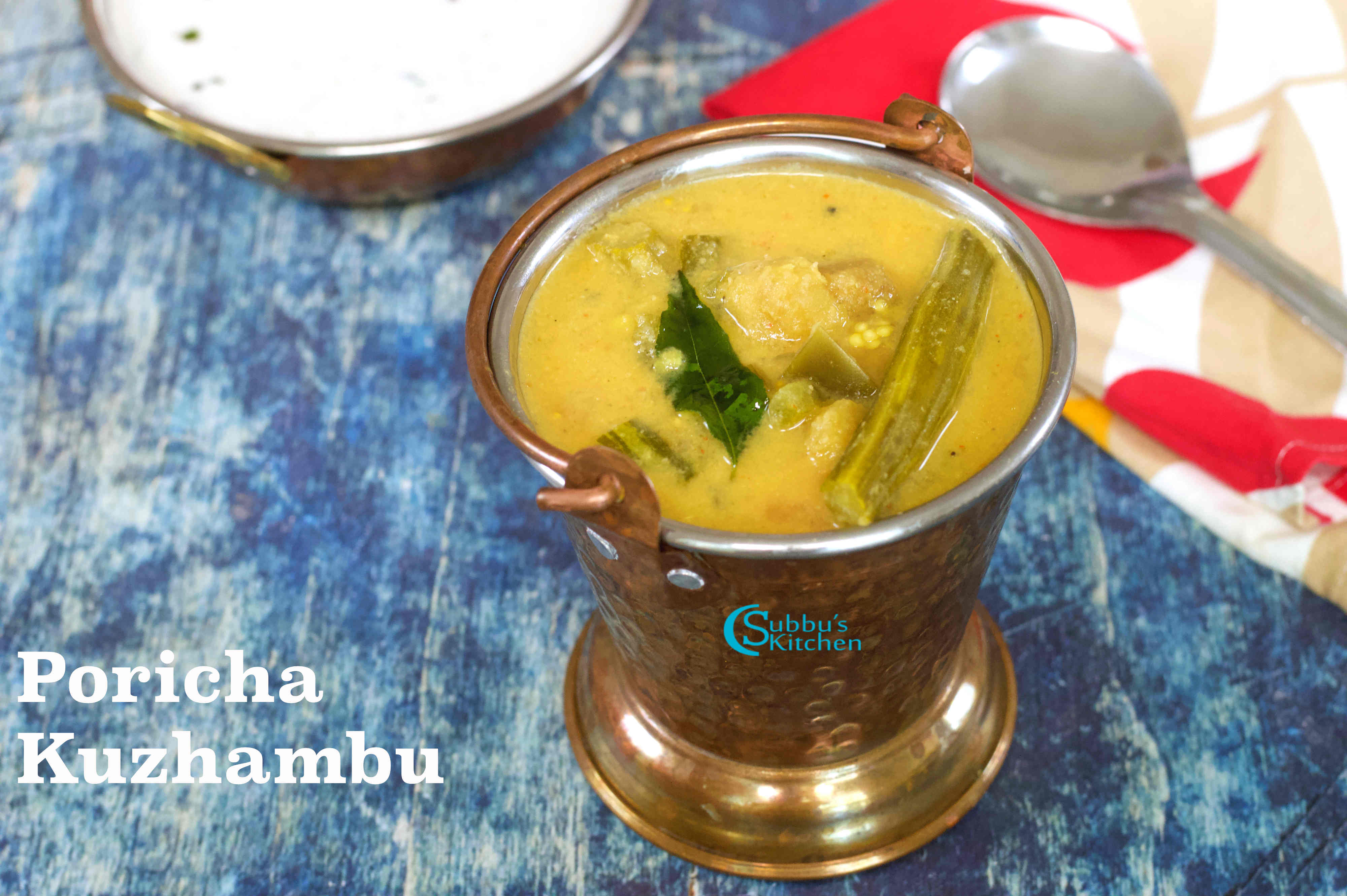 Poritha Kuzhambu / Poricha Kuzhambu - Subbus Kitchen
