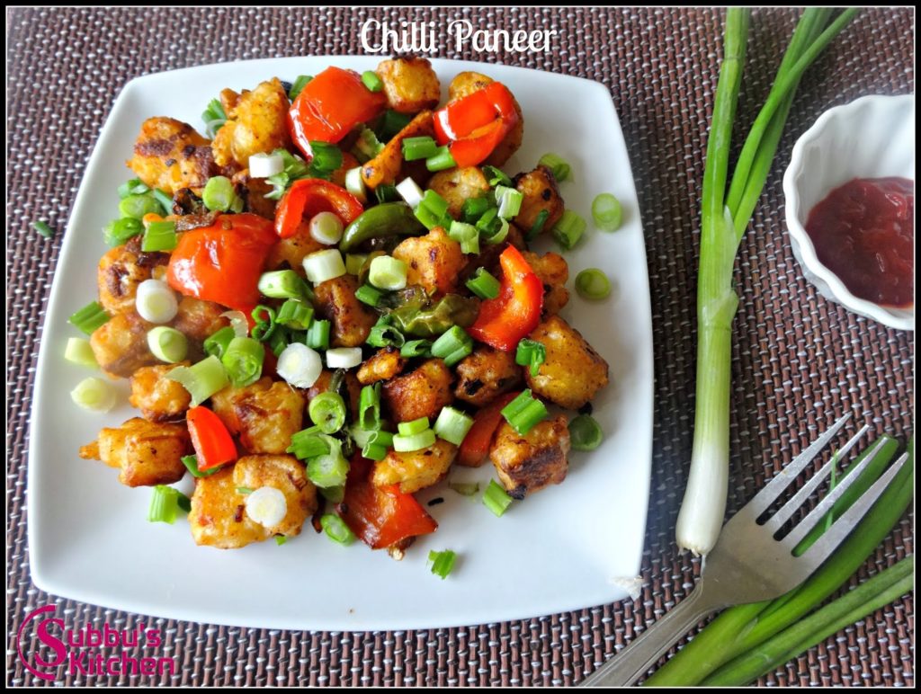 Chilli Paneer - Subbus Kitchen