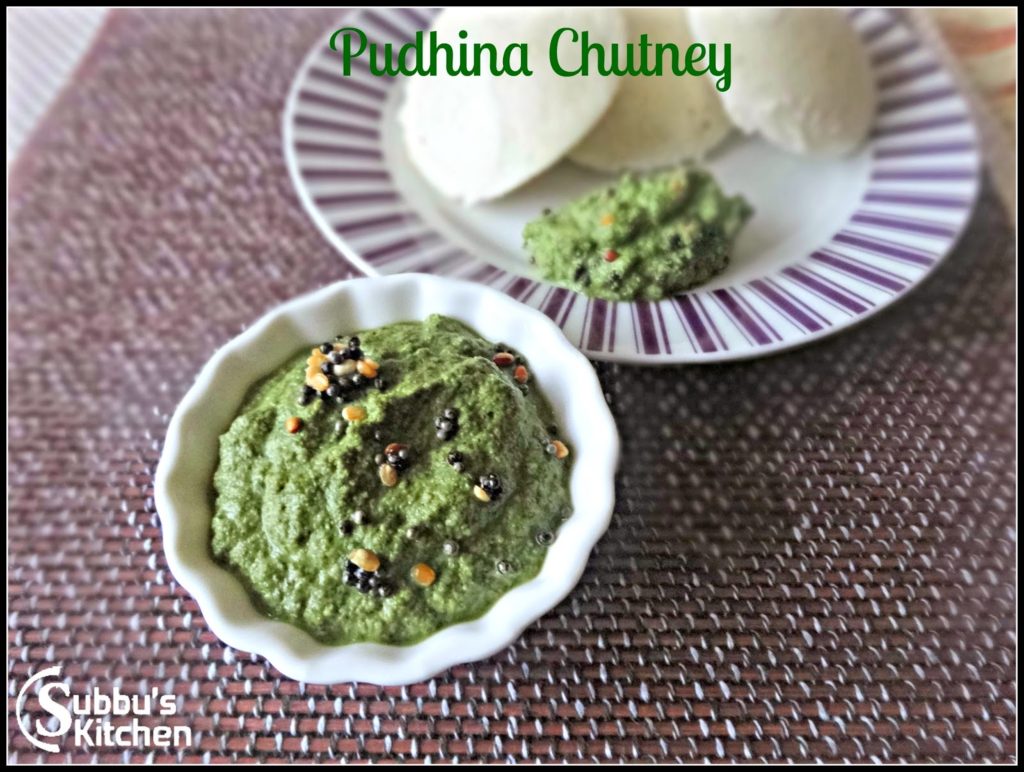 Pudhina Chutney (Mint Chutney) - Subbus Kitchen
