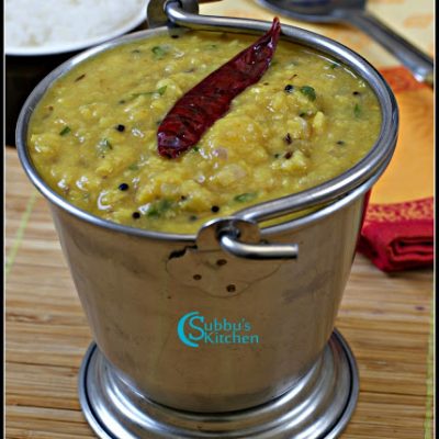 Raw Mango Dal | Mamidikaya Pappu Recipe - Subbus Kitchen