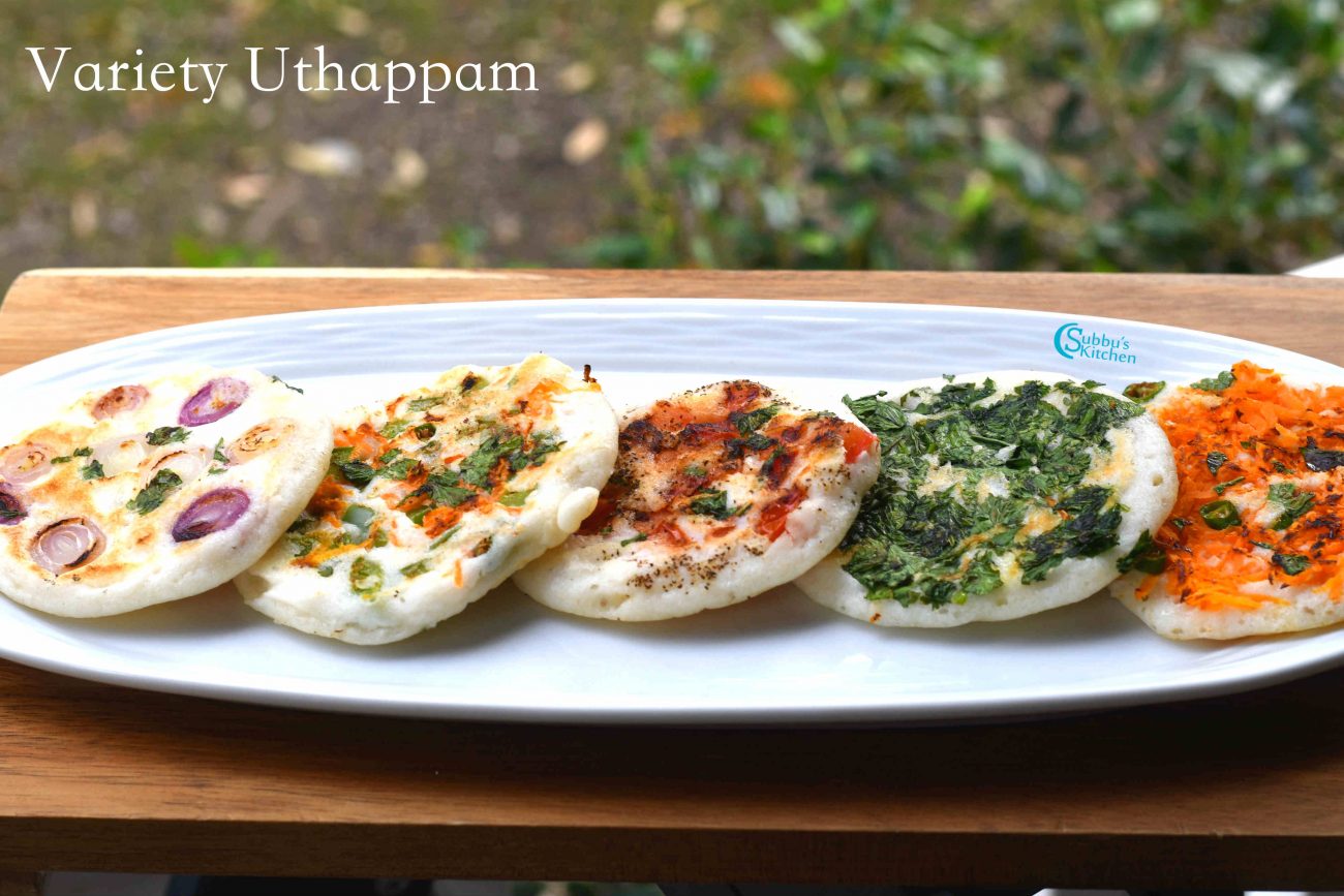 Variety Uthappam | Mini Uttapam Recipe | Uttapam | 5+ Utappam - Subbus ...