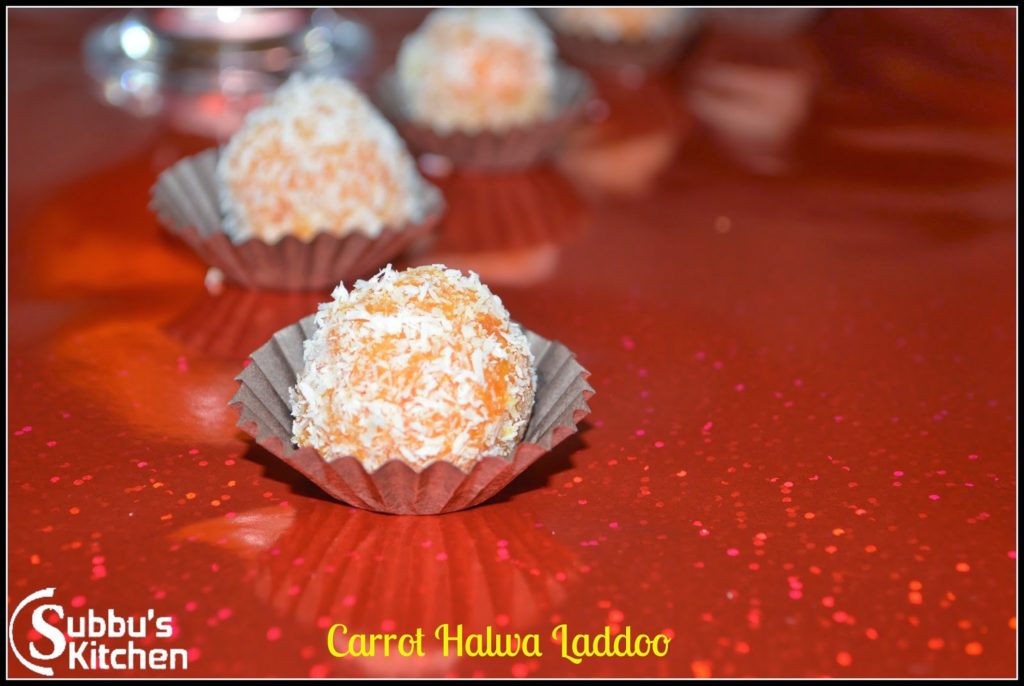 Carrot Halwa Ladoo and Candy - Subbus Kitchen