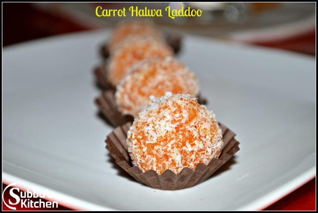 Carrot Halwa Ladoo and Candy - Subbus Kitchen