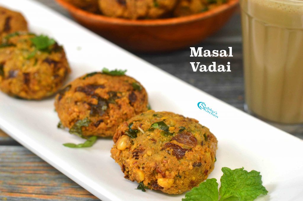 Masal Vadai | Masala Vada - Subbus Kitchen
