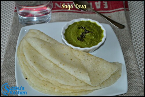 Sago Dosa | Sabudhana Dosa | Jevvarasi Dosai - Subbus Kitchen