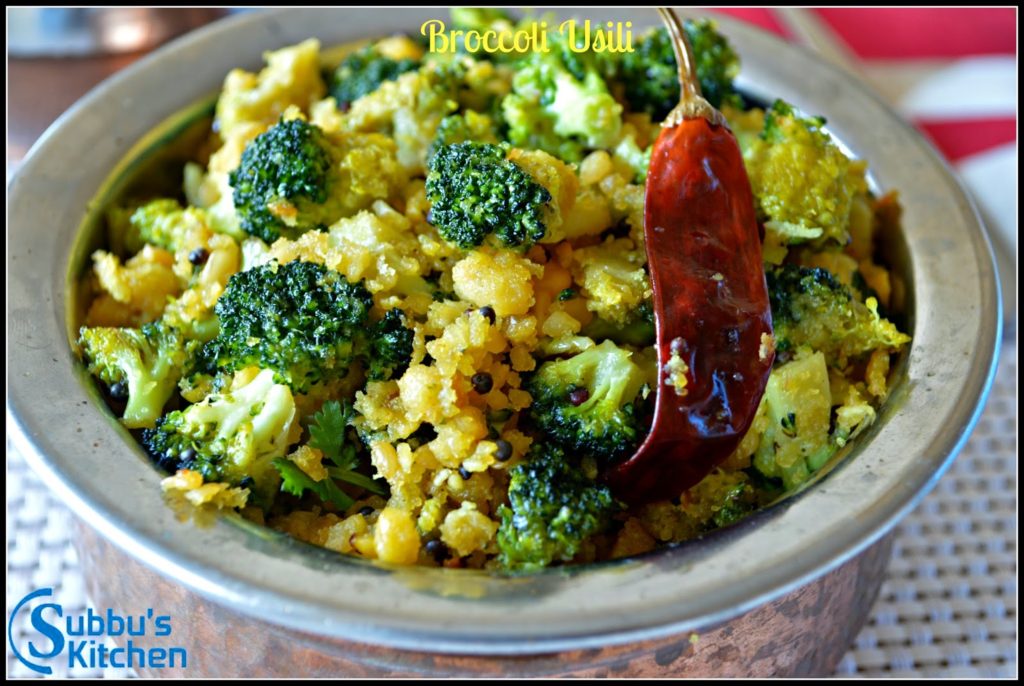 Broccoli Paruppu Usili - Subbus Kitchen