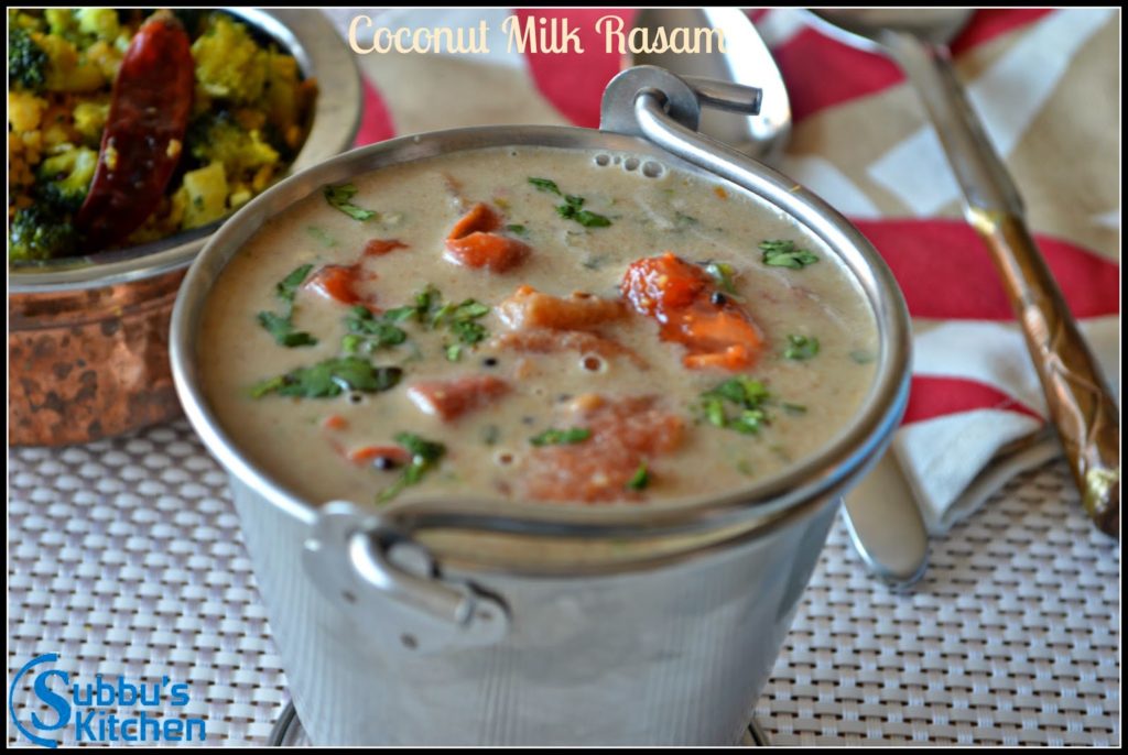 Coconut Milk Rasam - Subbus Kitchen
