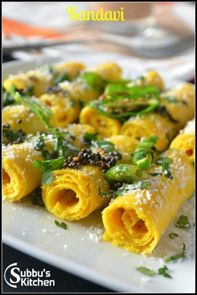 Khandvi - Subbus Kitchen