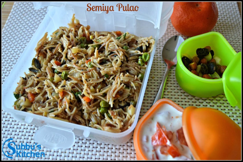 Semiya Pulao | Vermicilli Pulao - Subbus Kitchen