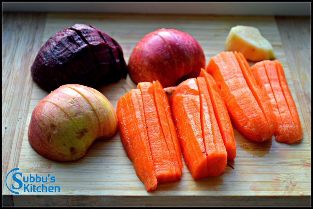 Apple, Beetroot, Carrot Ice Lollys - Subbus Kitchen
