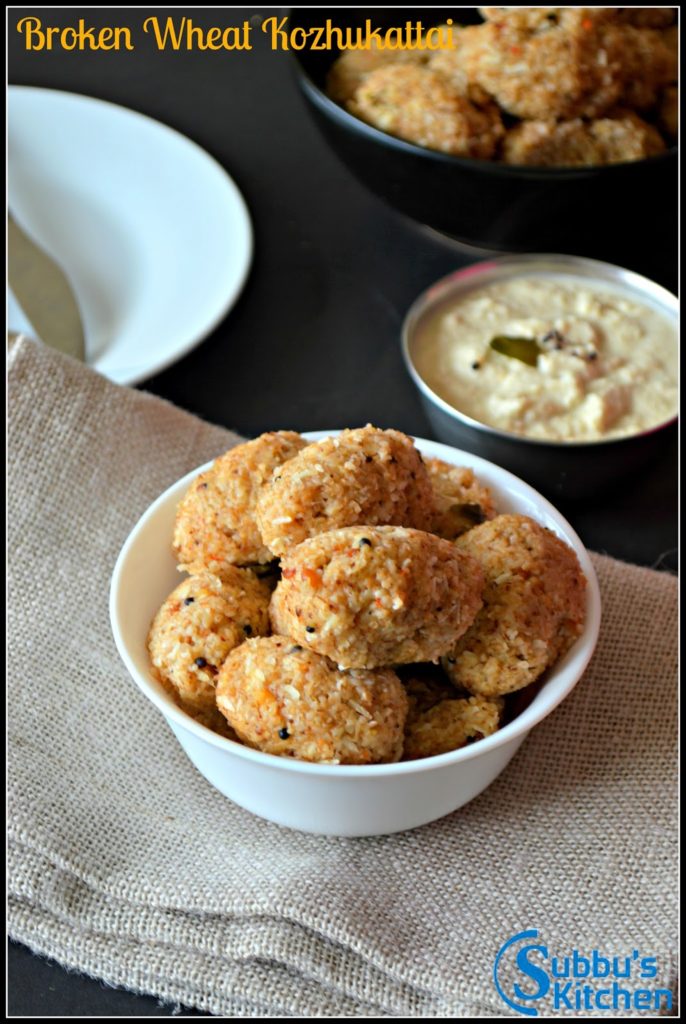 Broken Wheat Upma Kozhukattai | Samba Godhumai Rava Upma Kozhukattai ...