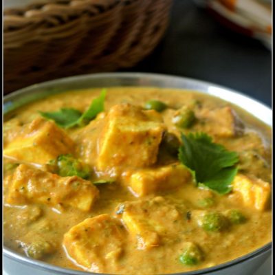 Paneer Matar Kurma | Paneer Matar Korma - Subbus Kitchen