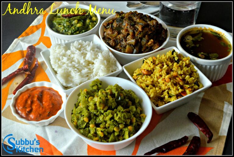 South Indian Lunch Menu 7 - Andhra Lunch Menu - Subbus Kitchen