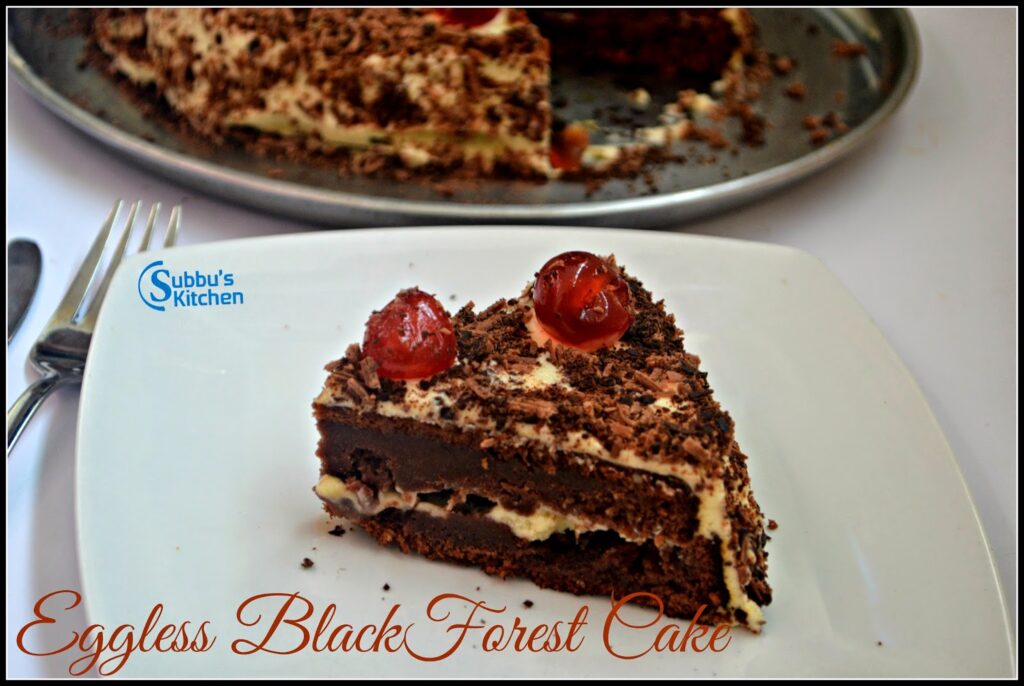 Eggless Black Forest Cake - Subbus Kitchen
