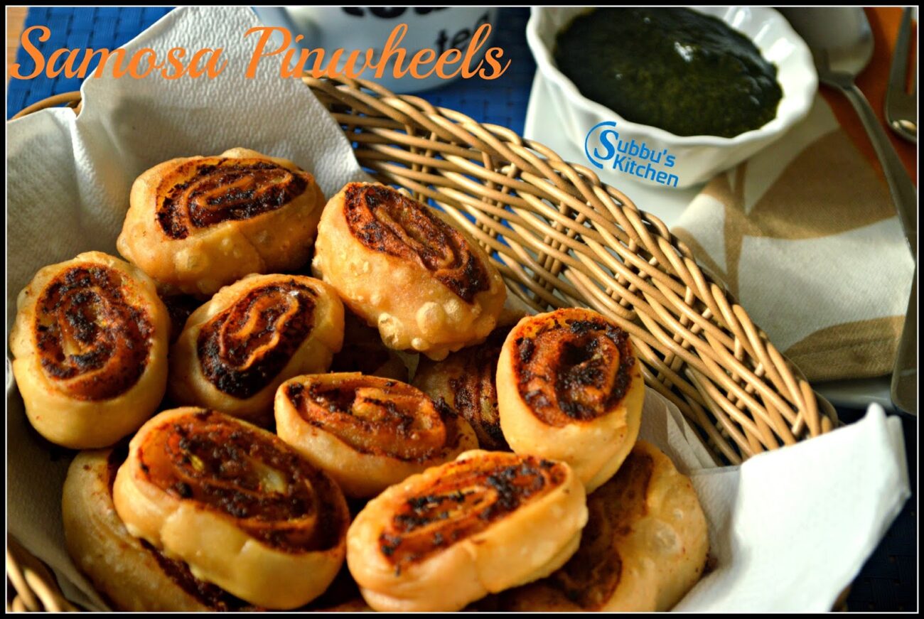 Samosa Pinwheels Recipe | Samosa Bites Recipe - Subbus Kitchen