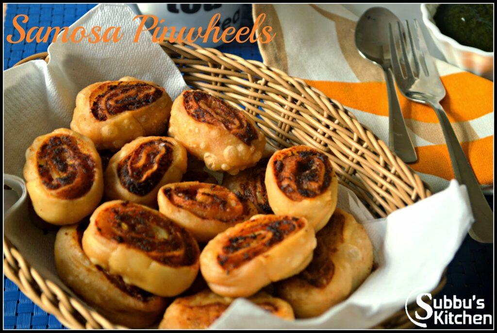 Samosa Pinwheels Recipe | Samosa Bites Recipe - Subbus Kitchen