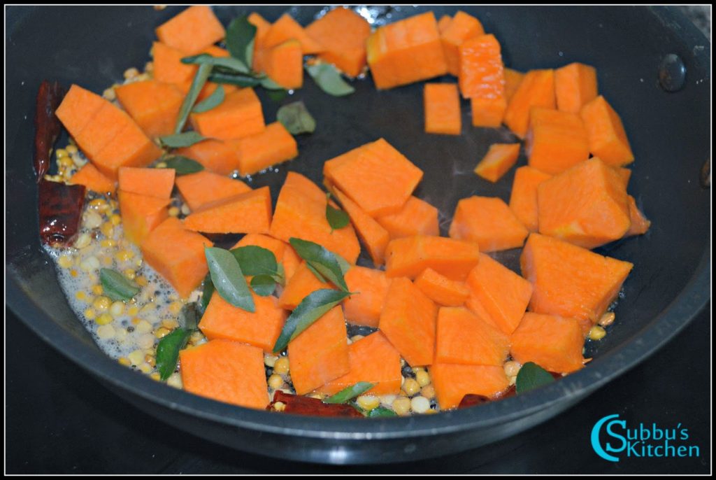 Parangikai Puli Kuzhambu Recipe | Yellow Pumpkin Kuzhambu - Subbus Kitchen