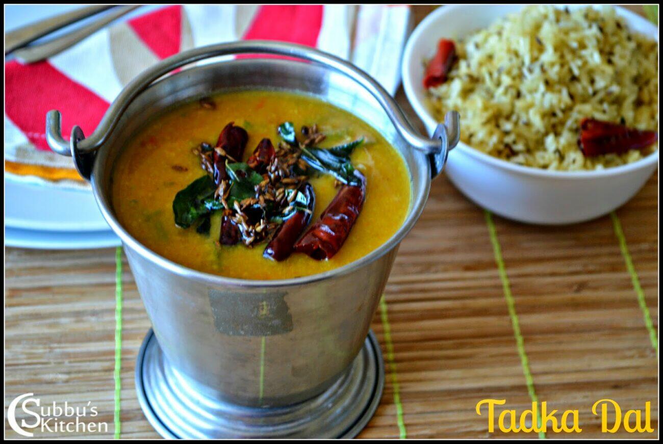Tadka Dal Recipe | Dal Tadka Recipe - Subbus Kitchen