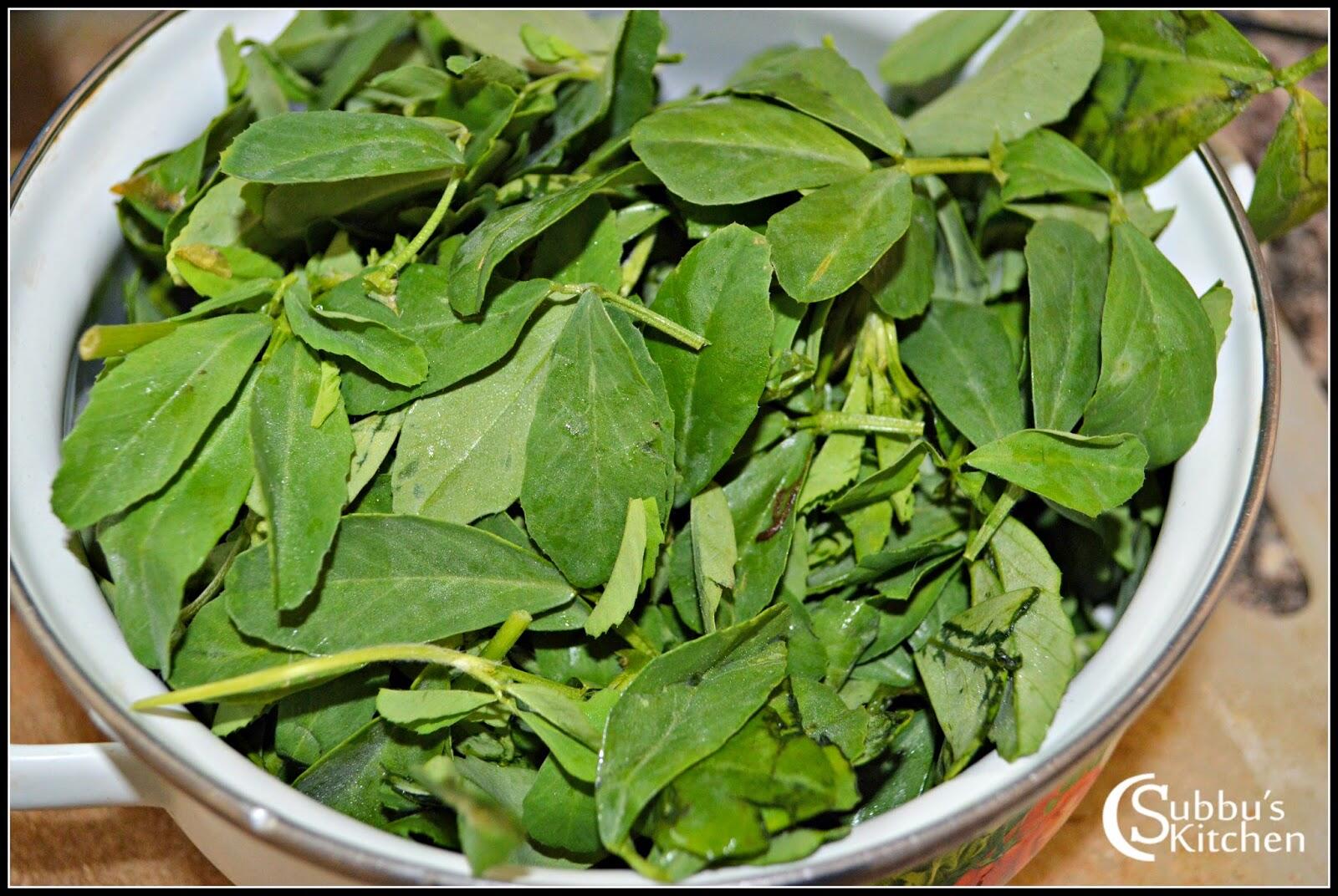 Vendhaya Keerai Thoran | Fenugreek Leaves Stir-Fry | Methi Dal Baji ...