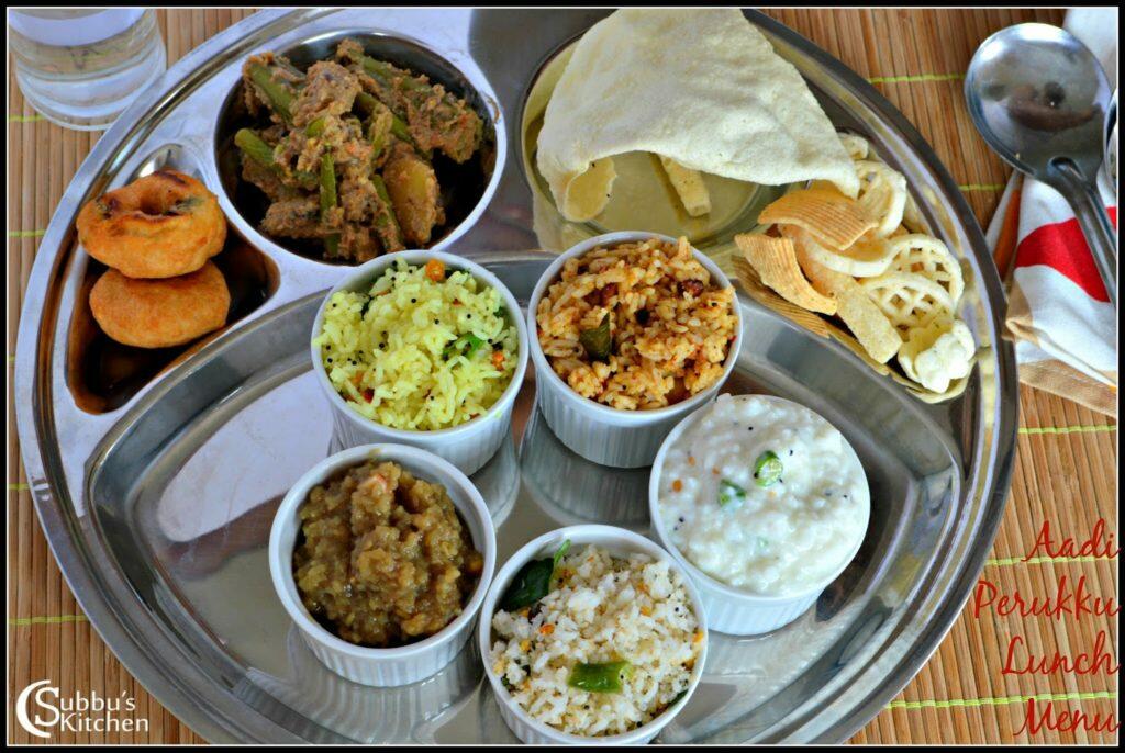 Aadi Perukku Lunch Menu (Festival Lunch Menu #2) - Sweet Pongal, Vadai ...