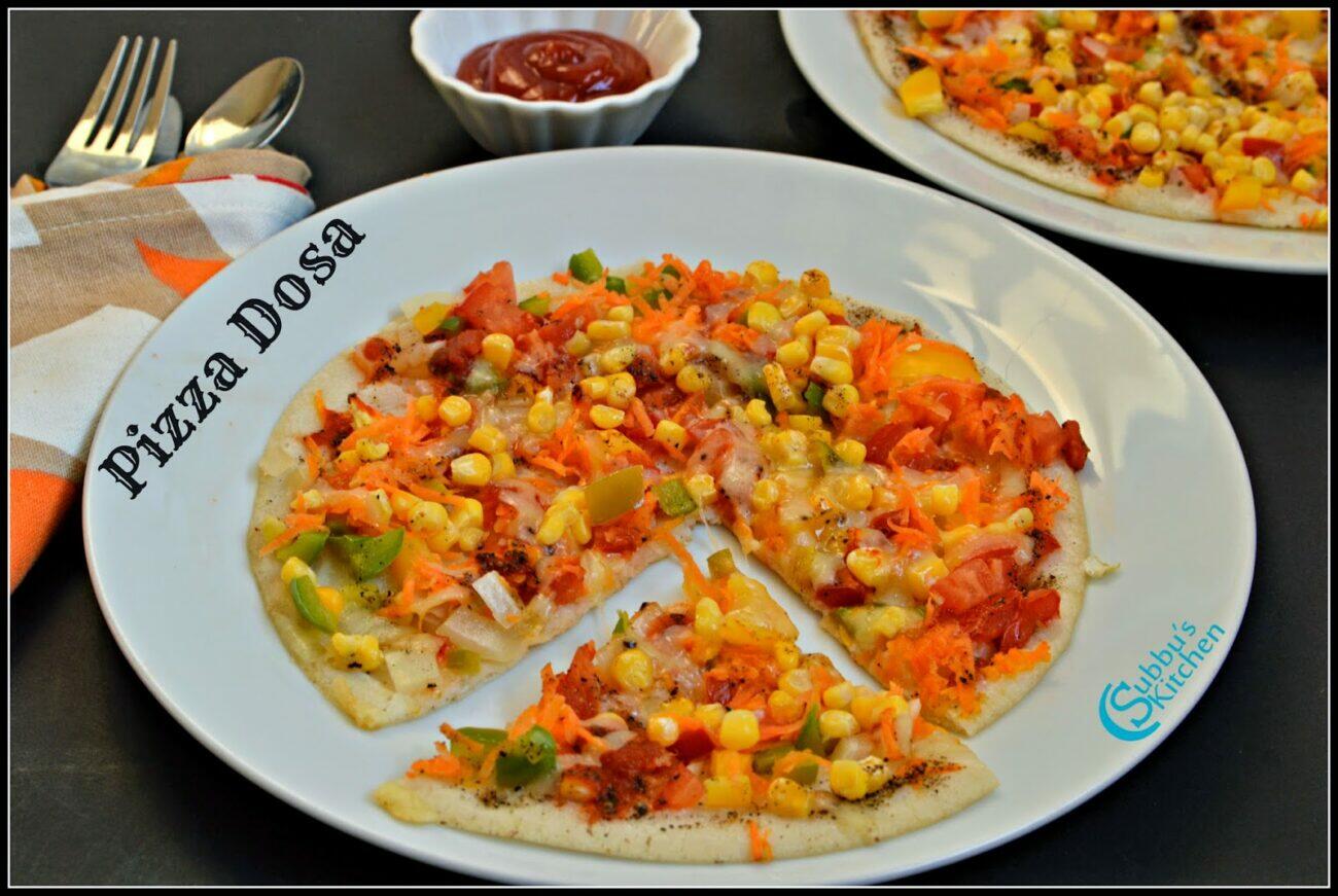 Pizza Dosai Recipe | Pizza Dosa Recipe - Subbus Kitchen