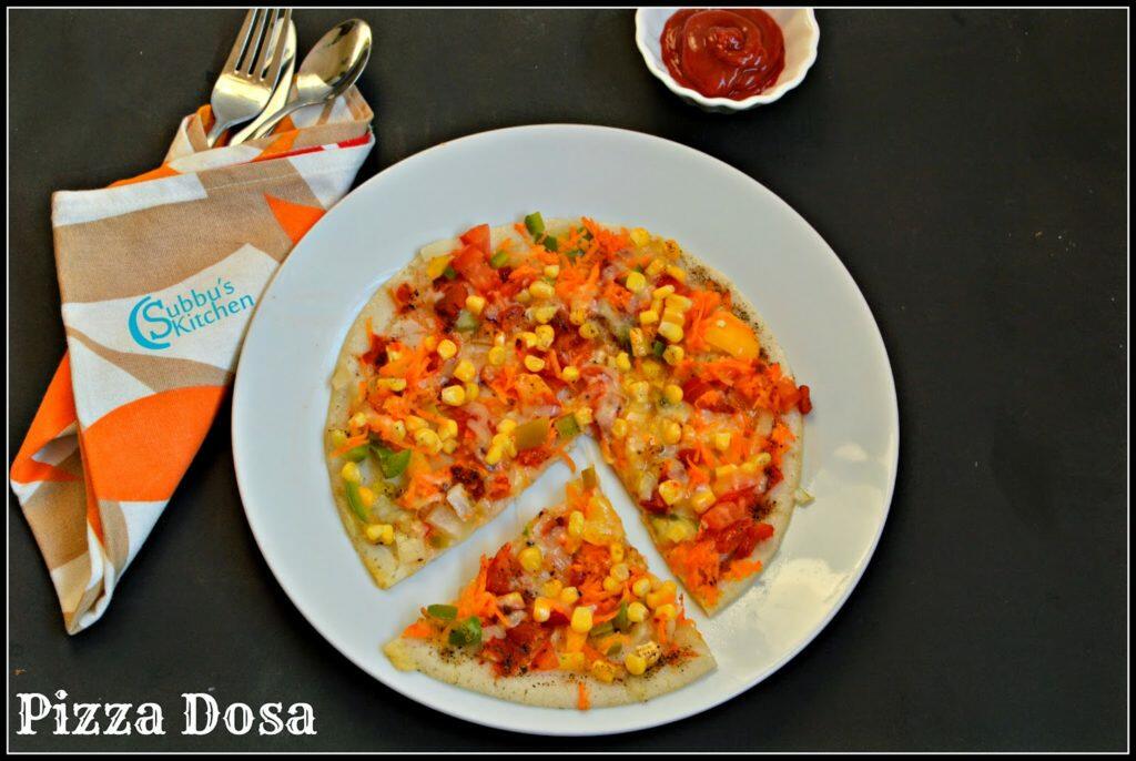Pizza Dosai Recipe | Pizza Dosa Recipe - Subbus Kitchen