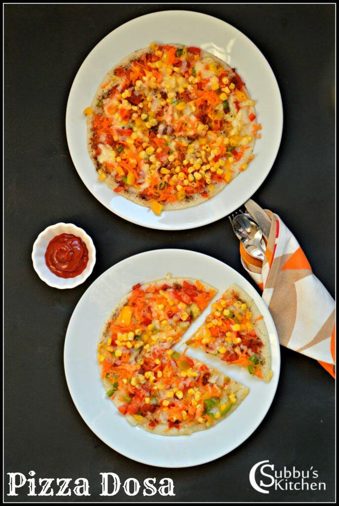Pizza Dosai Recipe | Pizza Dosa Recipe - Subbus Kitchen