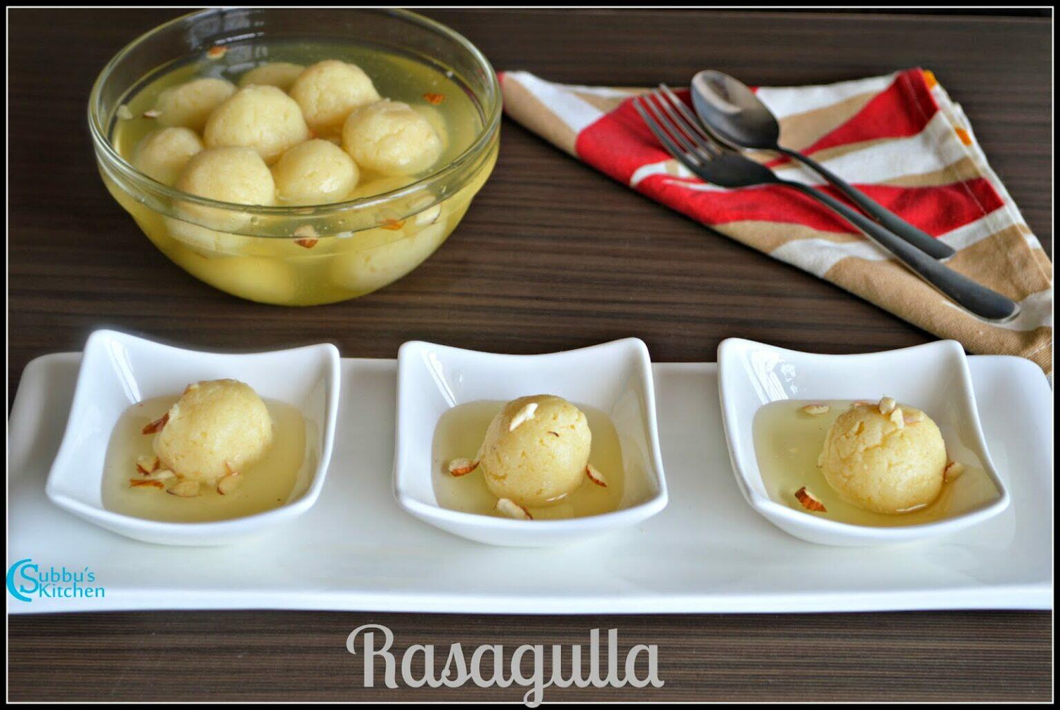 Rasgulla Recipe | Bengali Sponge Rasgulla Recipe - Subbus Kitchen