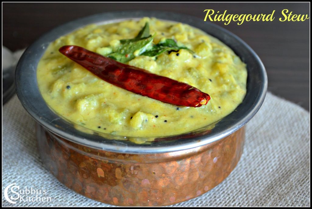 Peerkangai Kootu Recipe | Ridge Gourd Stew Recipe - Subbus Kitchen
