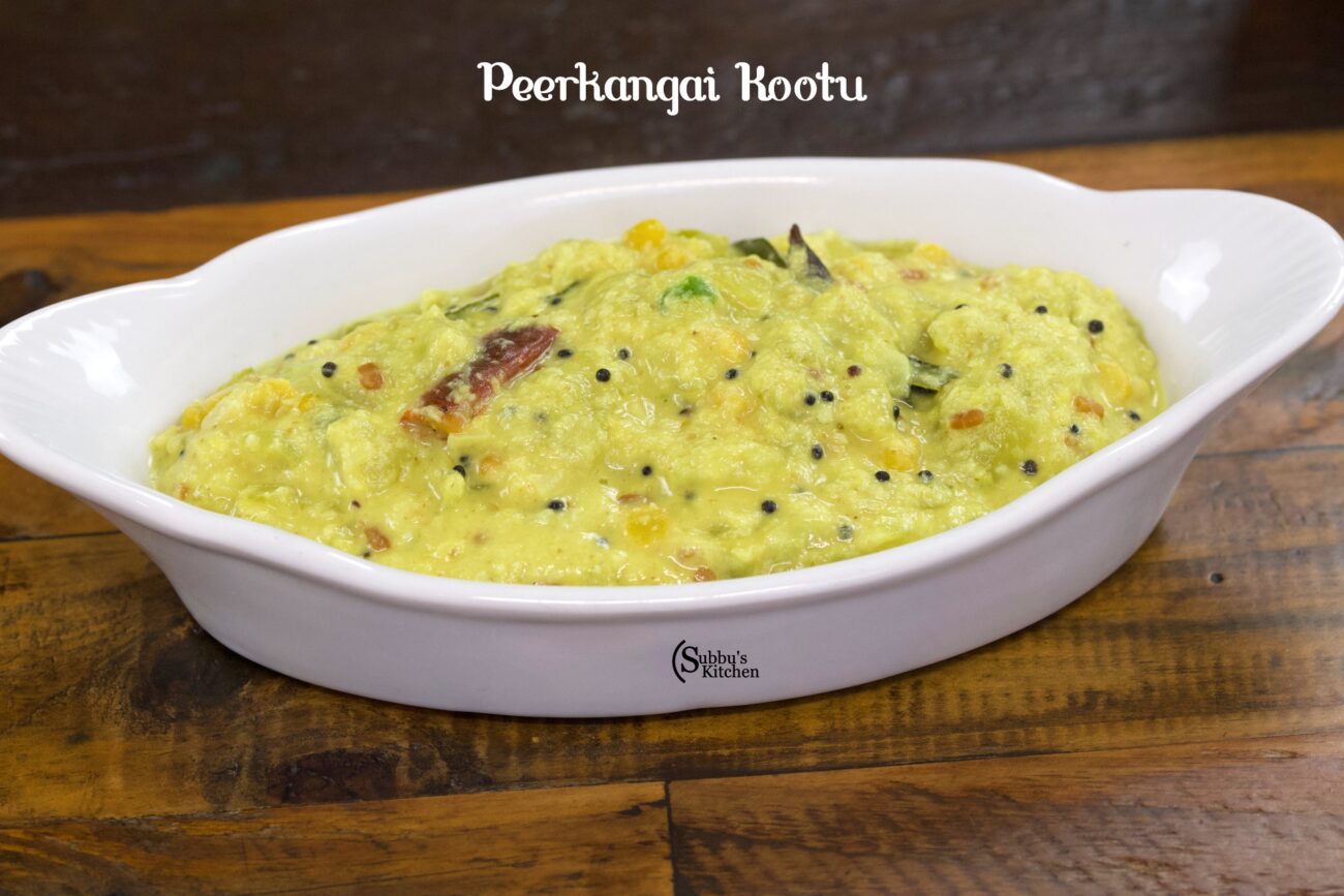 Peerkangai Kootu Recipe | Ridge Gourd Stew Recipe - Subbus Kitchen