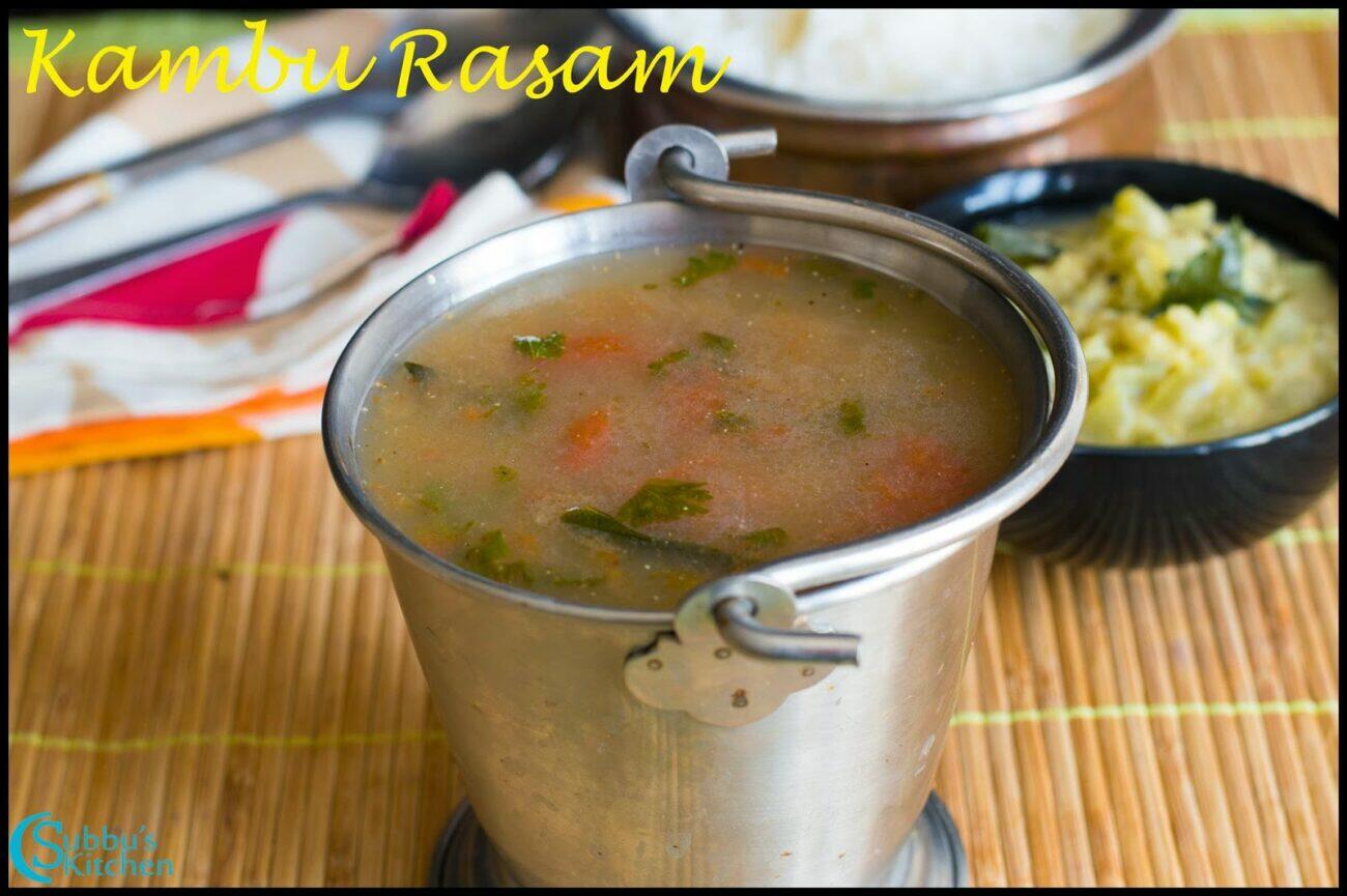 Kambu Rasam Recipe | Pearl Millet Rasam Recipe | Bajra Rasam - Subbus ...