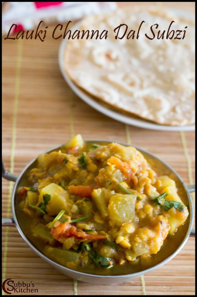Lauki (Doodhi) Chana Dal Subzi Recipe | Bottlegourd Gram Dal Curry ...