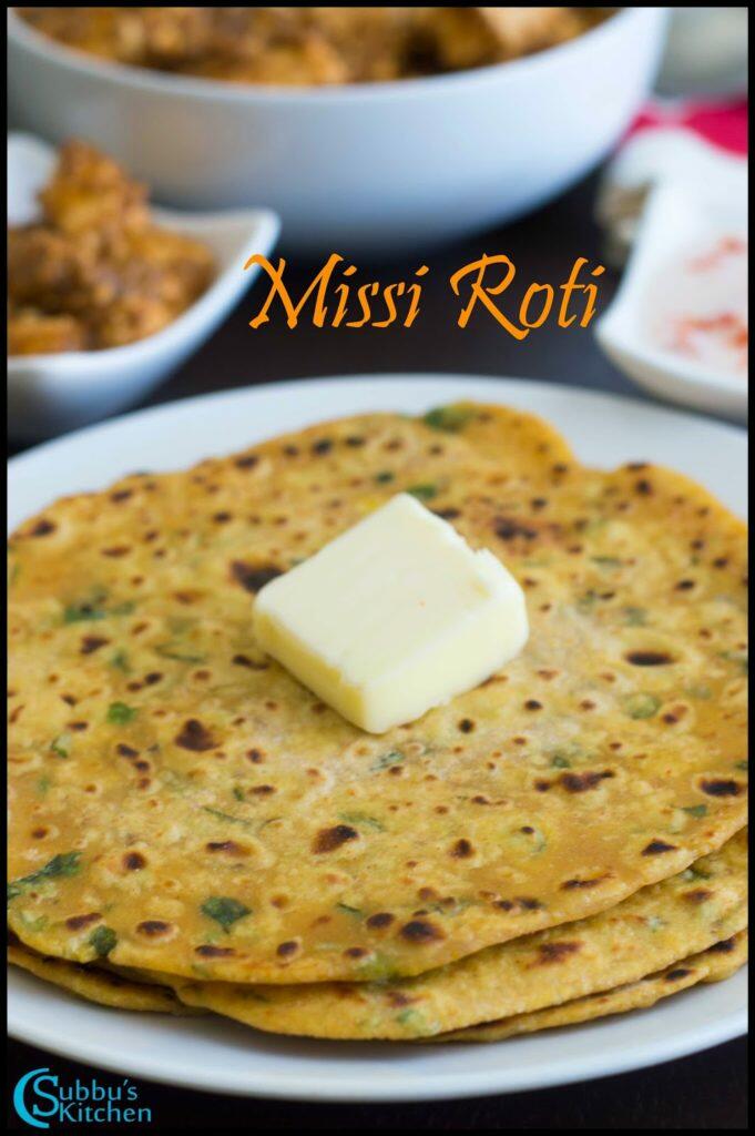 Missi Roti Recipe | Rajasthani Style Missi Roti Recipe - Subbus Kitchen