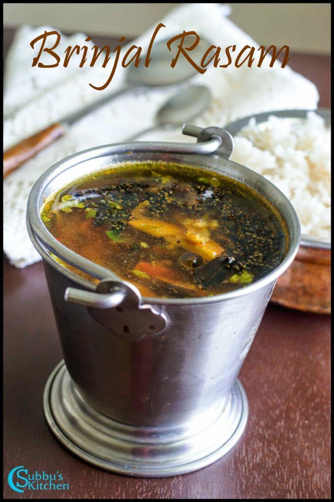 Brinjal Rasam - Subbus Kitchen