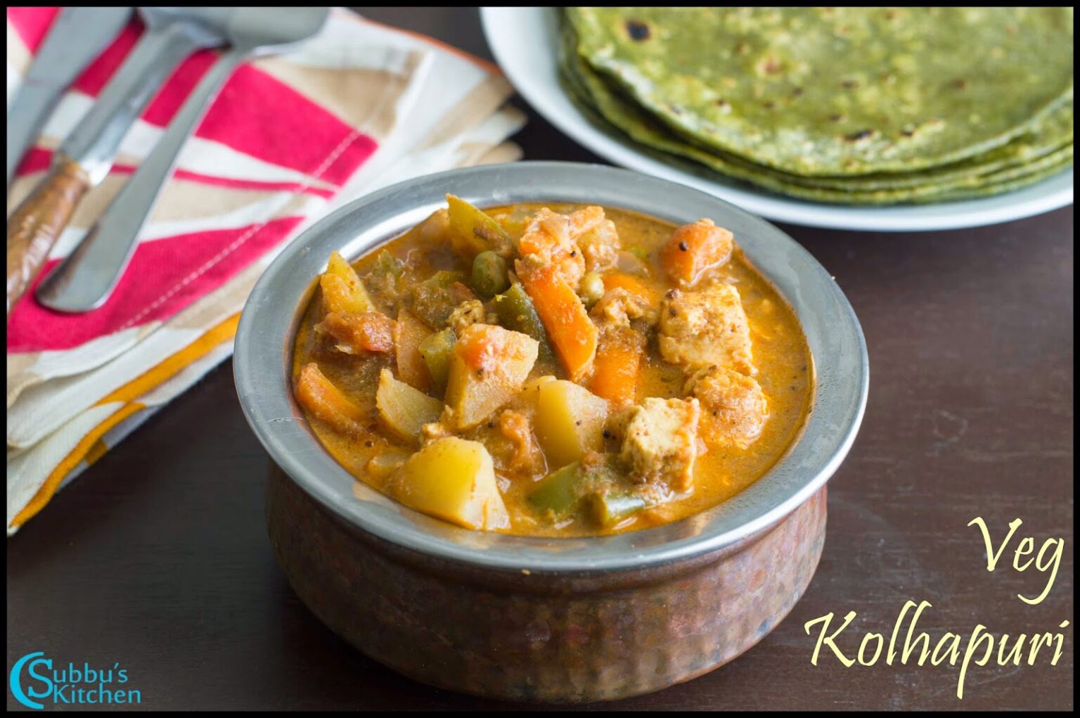 Vegetable Kolhapuri Recipe | Maharashtrian Style Kolhapuri Vegetables ...