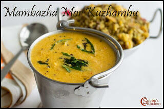 SouthIndian Lunch Menu #28 - Mambazha Mor Kuzhambu, Vazhaipoo Paruppu ...