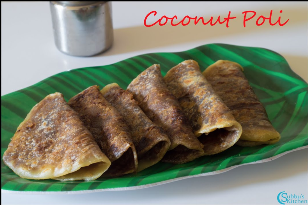 Coconut Poli Recipe | Thengai Poli Recipe - Subbus Kitchen