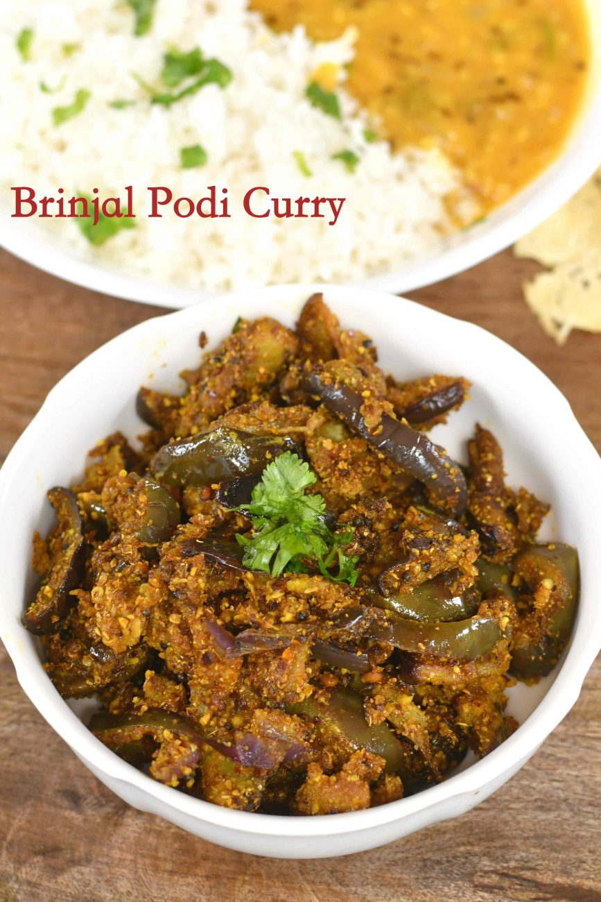 Brinjal Podi Curry Recipe | Kathirikkai Podi Potta Curry - Subbus Kitchen