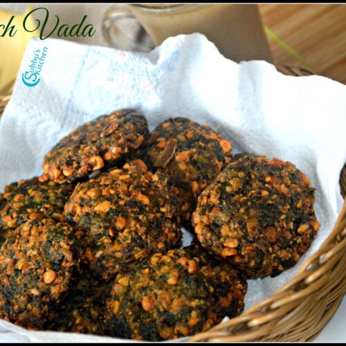 Keerai Vadai(Spinach Vadai) - Subbus Kitchen