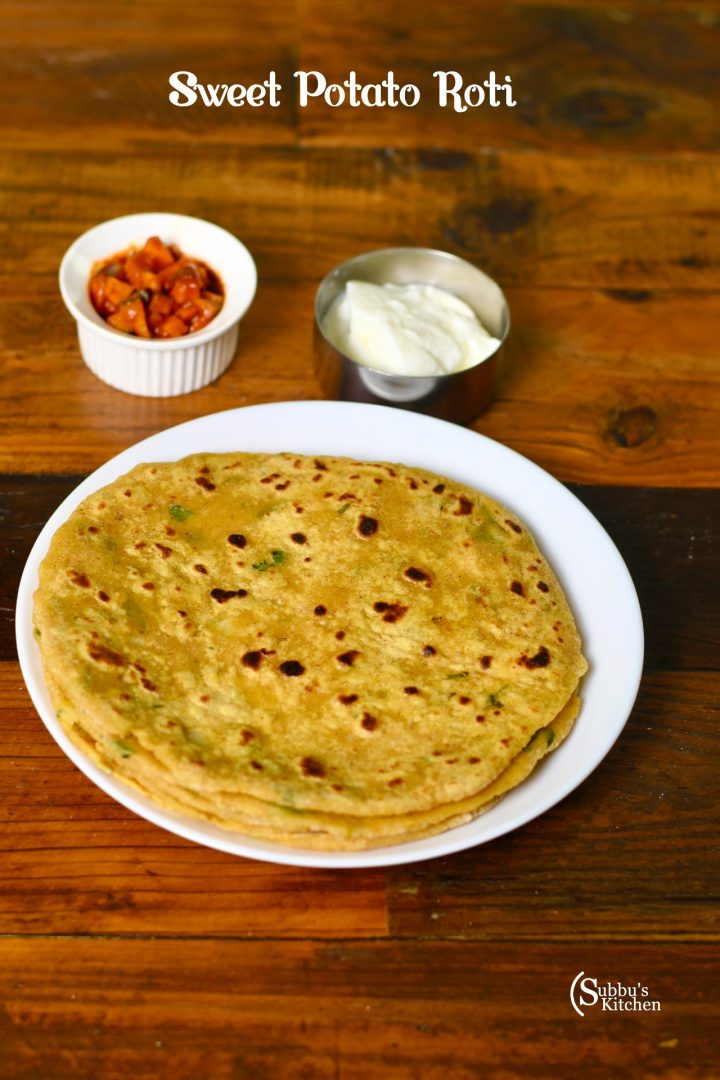 Sweet Potato Roti | Sweet Potato Thepla - Subbus Kitchen