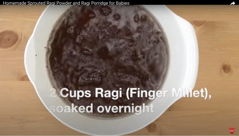 Homemade Sprouted Ragi Powder Recipe | Ragi Porridge for Babies ...