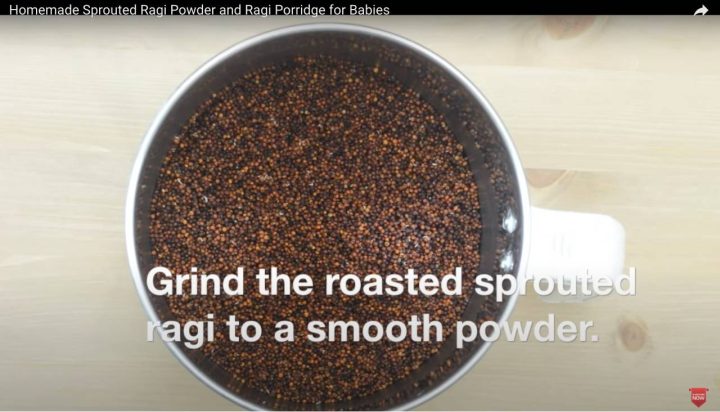 Homemade Sprouted Ragi Powder Recipe | Ragi Porridge for Babies ...