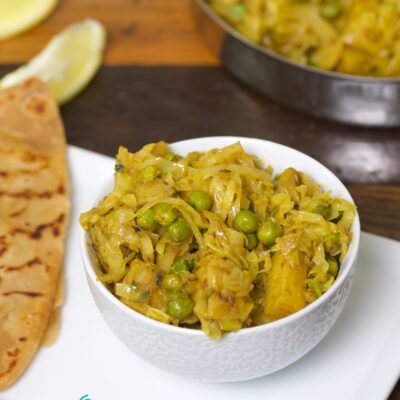 Aloo Patta Gobhi Curry / Potato Cabbage Stir Fry - Subbus Kitchen