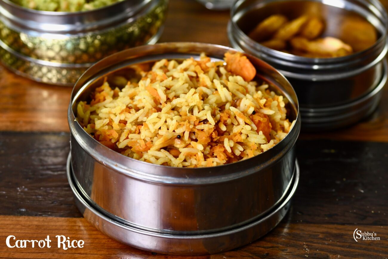 Carrot Rice - Subbus Kitchen